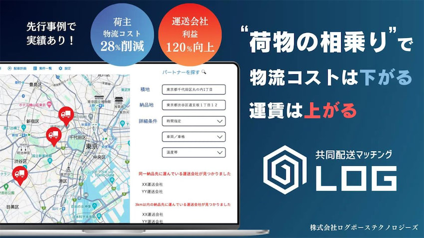 Logpose Technologies、共同配送マッチング開始 AI活用しパートナー検索 | 日本ネット経済新聞｜新聞×ウェブでEC＆流通のデジタル化をリード