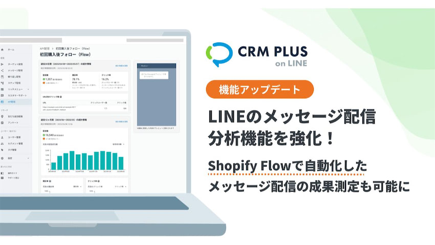 ソーシャルPLUS、「CRM PLUS on LINE」の分析機能強化 「Shopify Flow」で成果測定を自動化 | 日本ネット経済新聞 ...